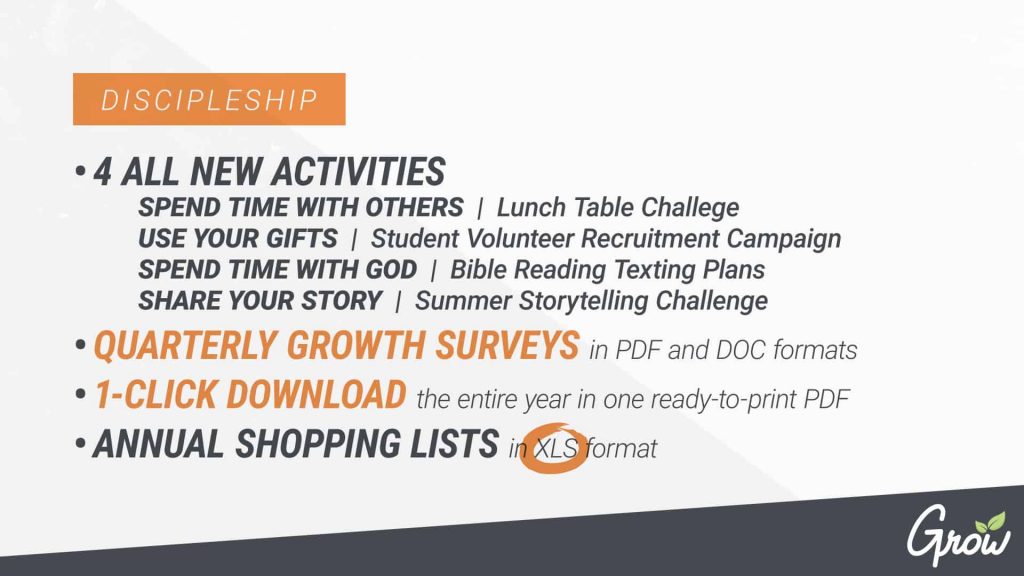 Grow Curriculum | Youth Ministry Curriculum and Strategy